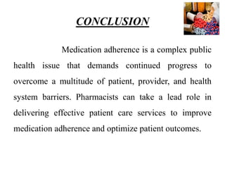 Measurement of medication adherence | PPTX