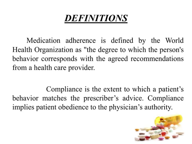 Measurement of medication adherence | PPTX | Pharmaceutical Drugs | Medical Health