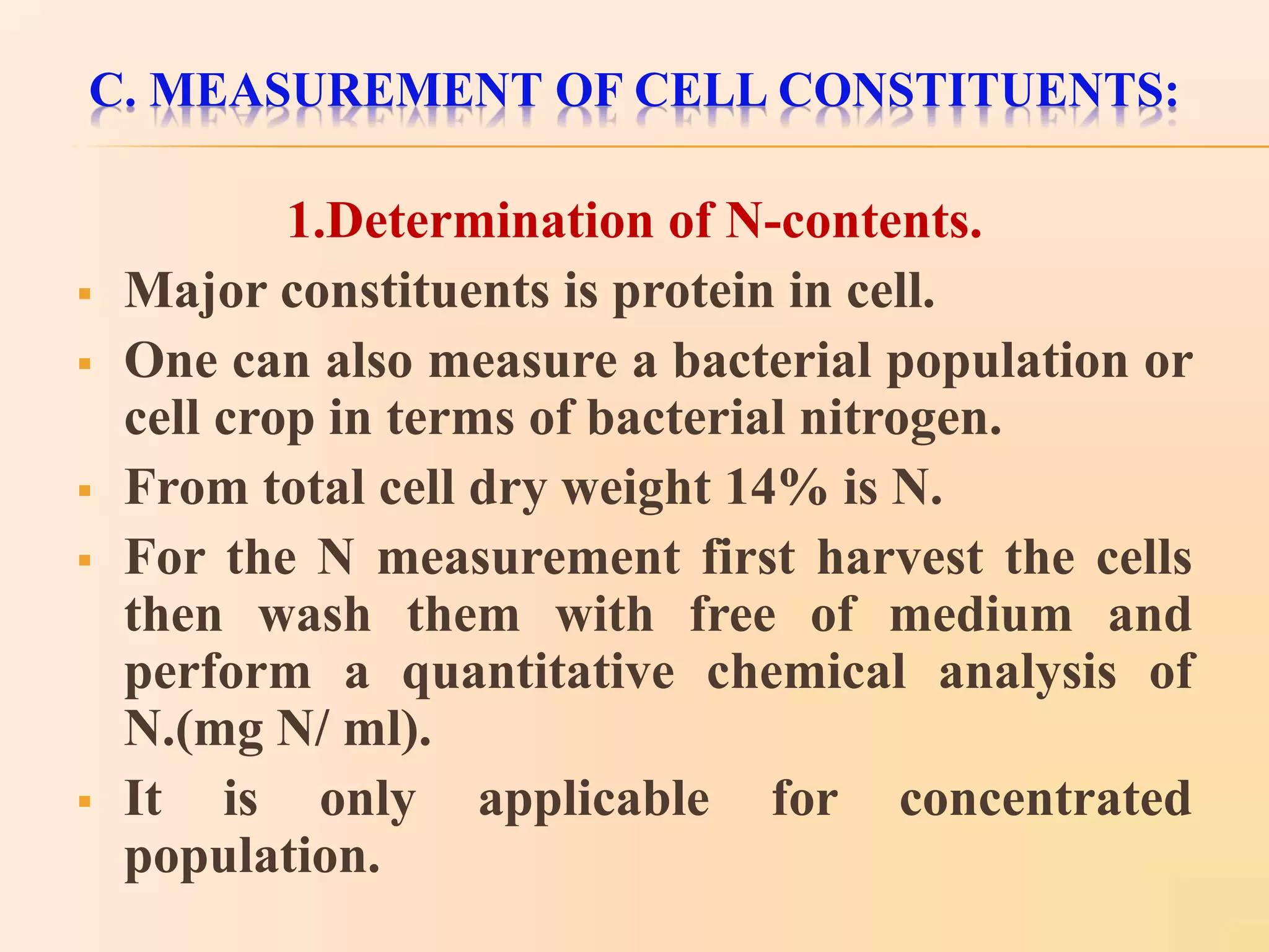 Measurement of microbial growth | PPTX