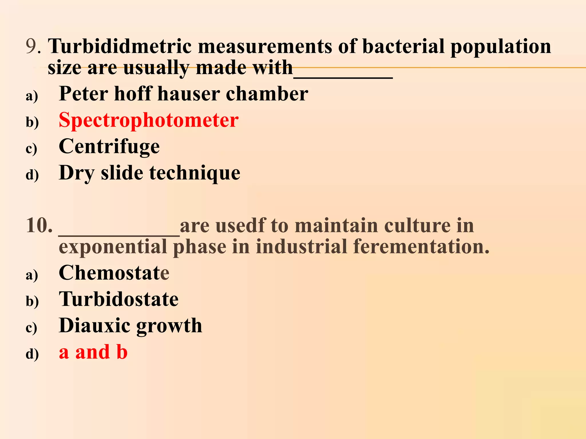 Measurement of microbial growth | PPTX