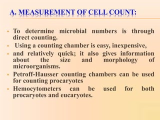 Measurement of microbial growth | PPTX