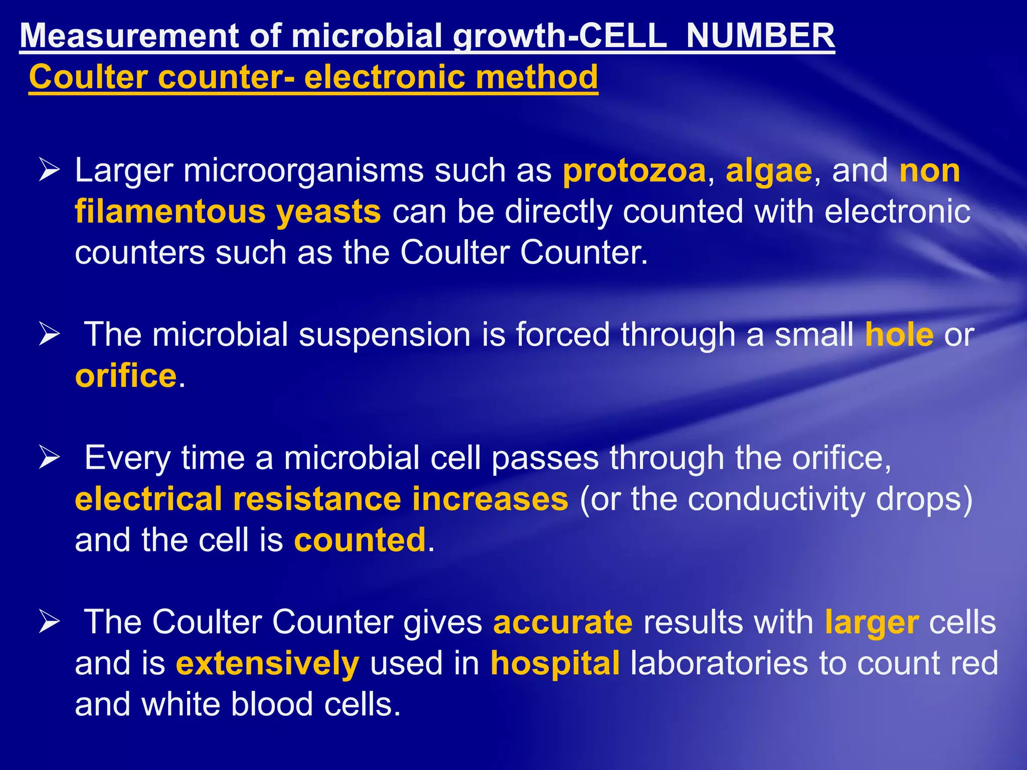 Measurement of microbial growth | PPTX