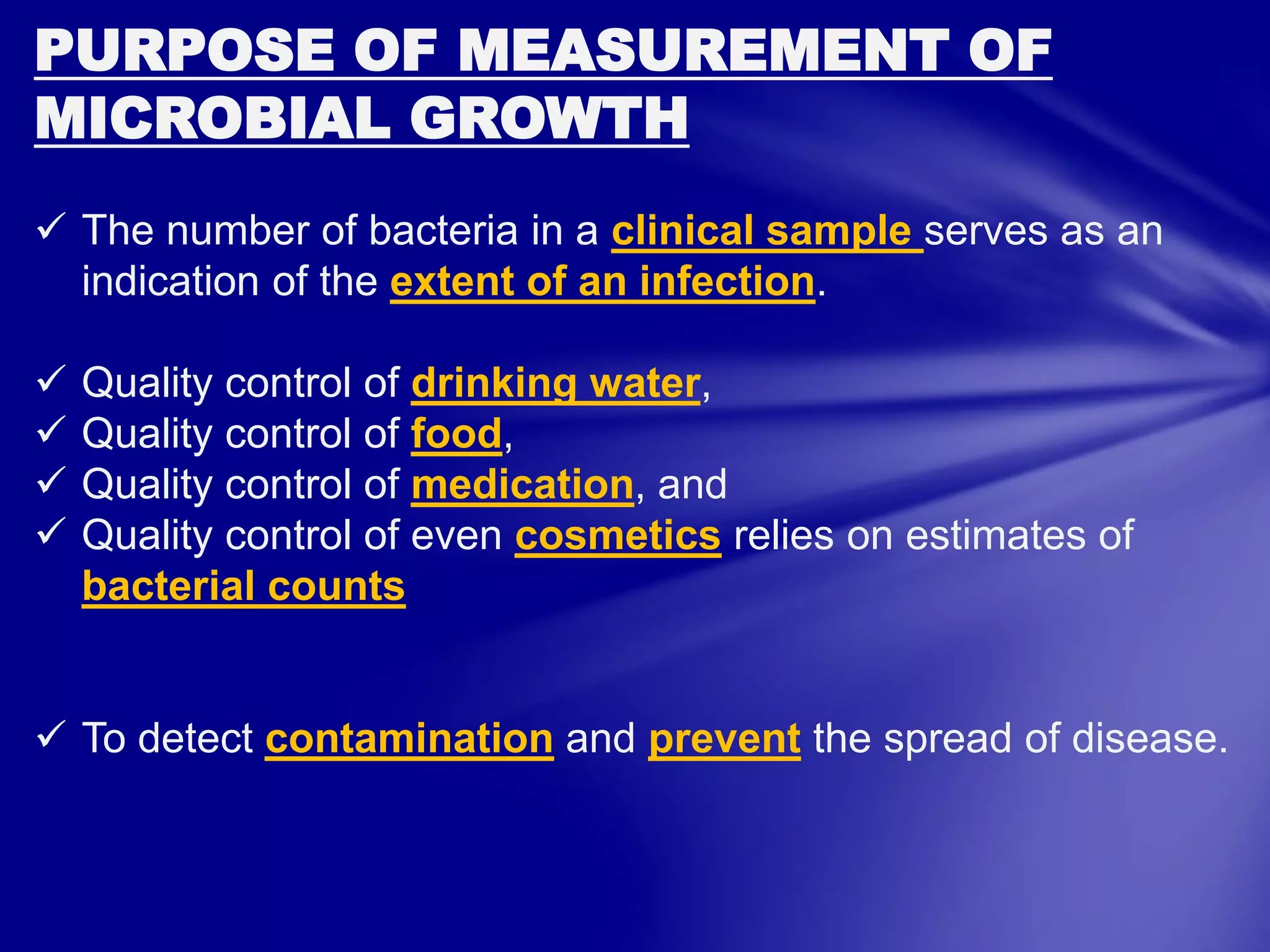 Measurement of microbial growth | PPTX