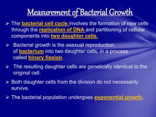 Measurement of microbial growth | PPTX