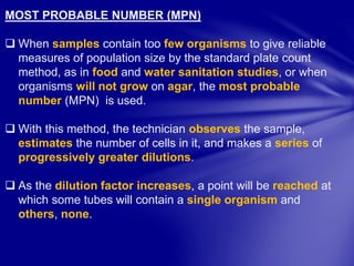 Measurement of microbial growth | PPTX