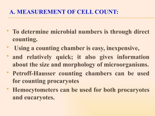 Measurement of Microbial Growth, cell number and cell mass.pptx