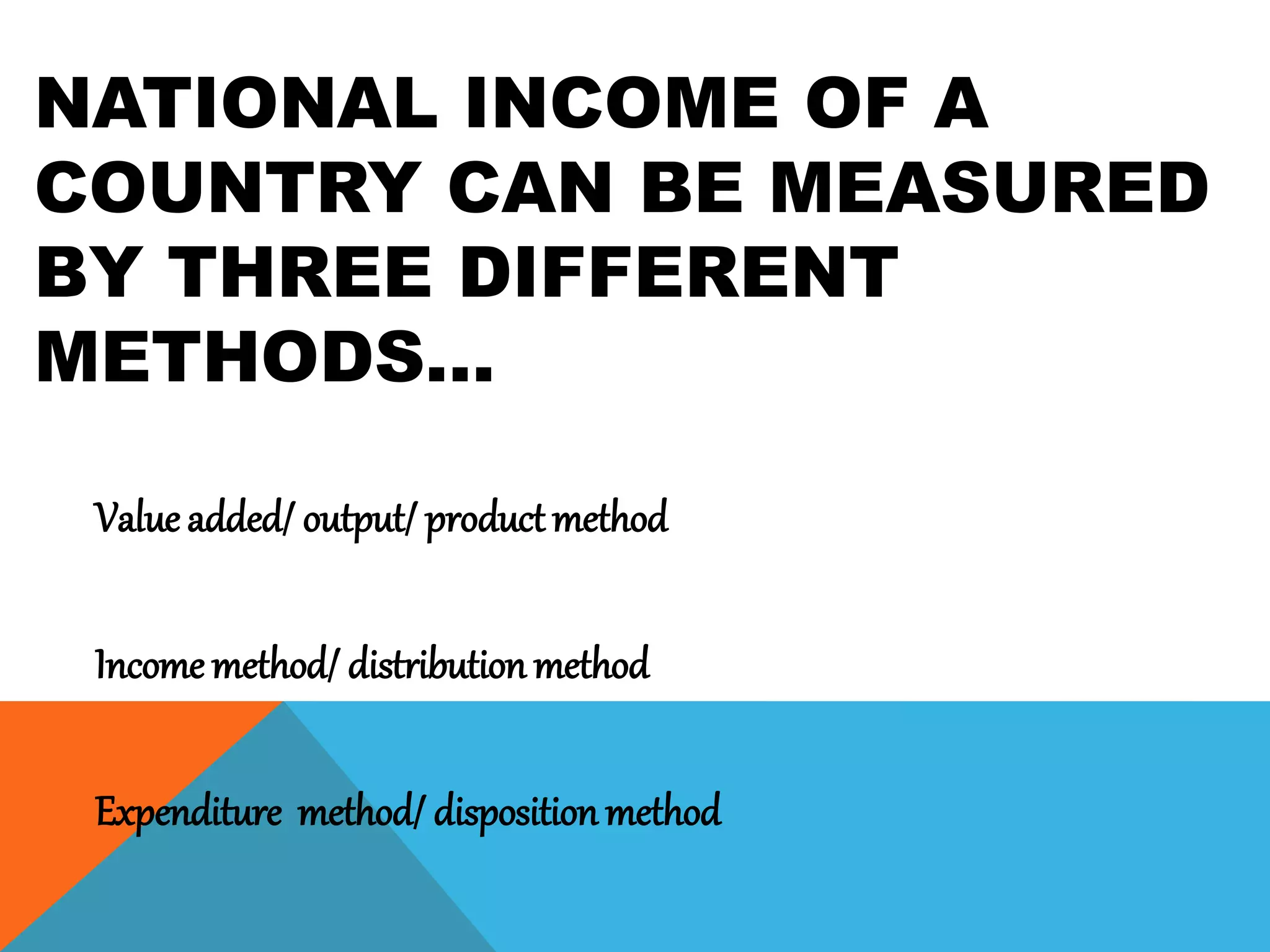 Measurement of national income | PPTX