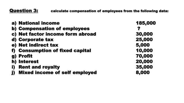 NATIONAL INCOME Class 12th | PPTX | Government Support and Welfare ...