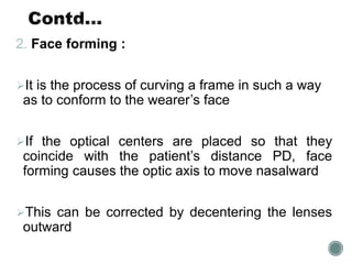 Measurement of optical center of ophthalmic lenses | PPTX