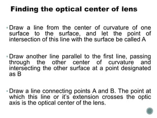 Measurement of optical center of ophthalmic lenses | PPTX