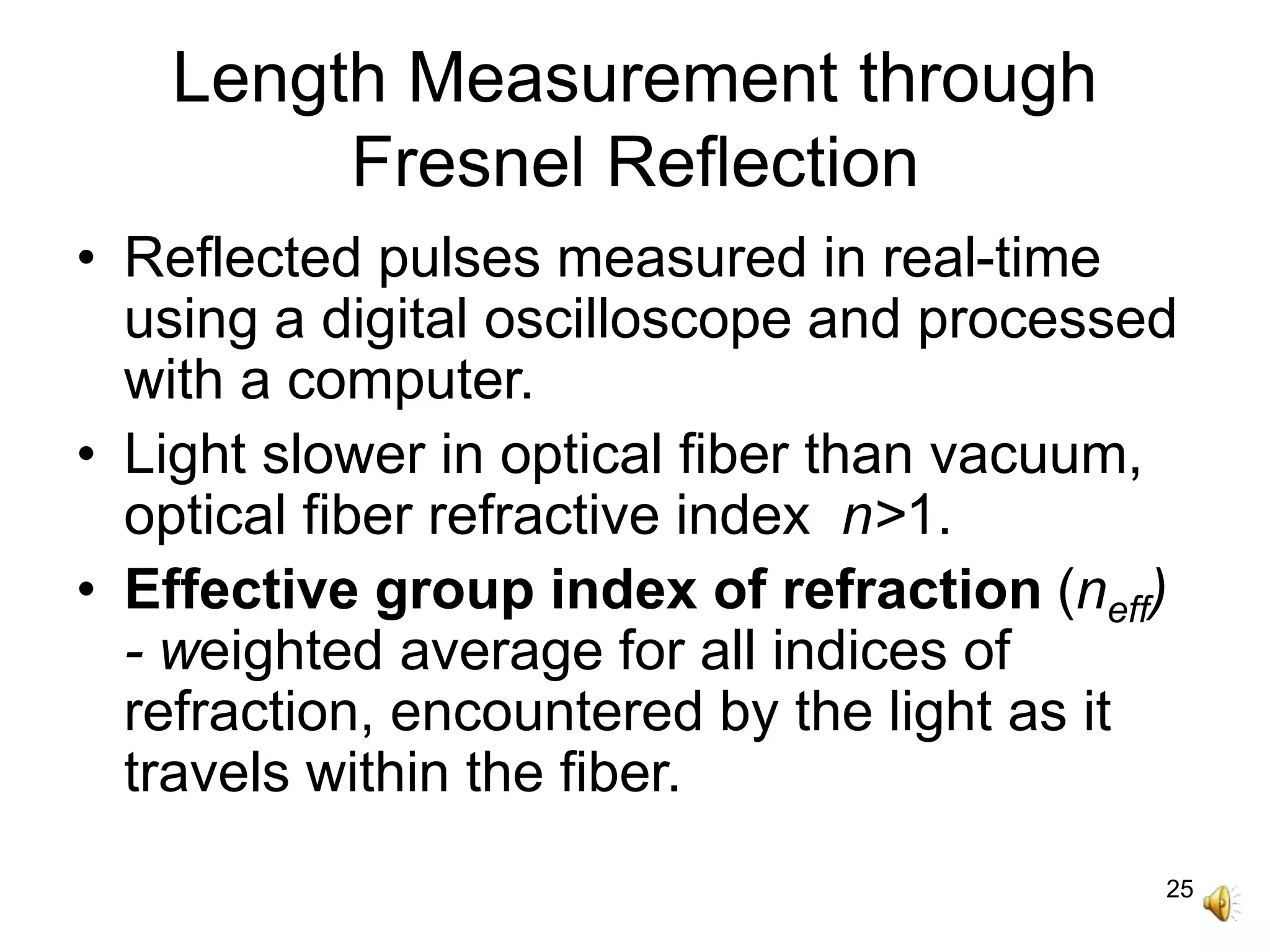Measurement of optical fiber length | PPT