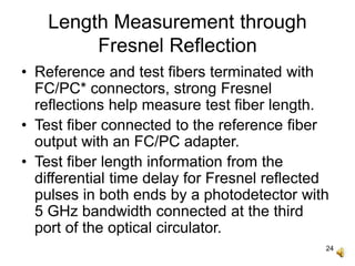 Measurement of optical fiber length | PPT
