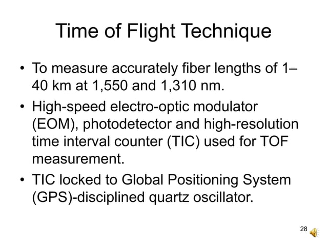 Measurement of optical fiber length | PPT