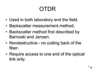 Measurement of optical fiber length | PPT