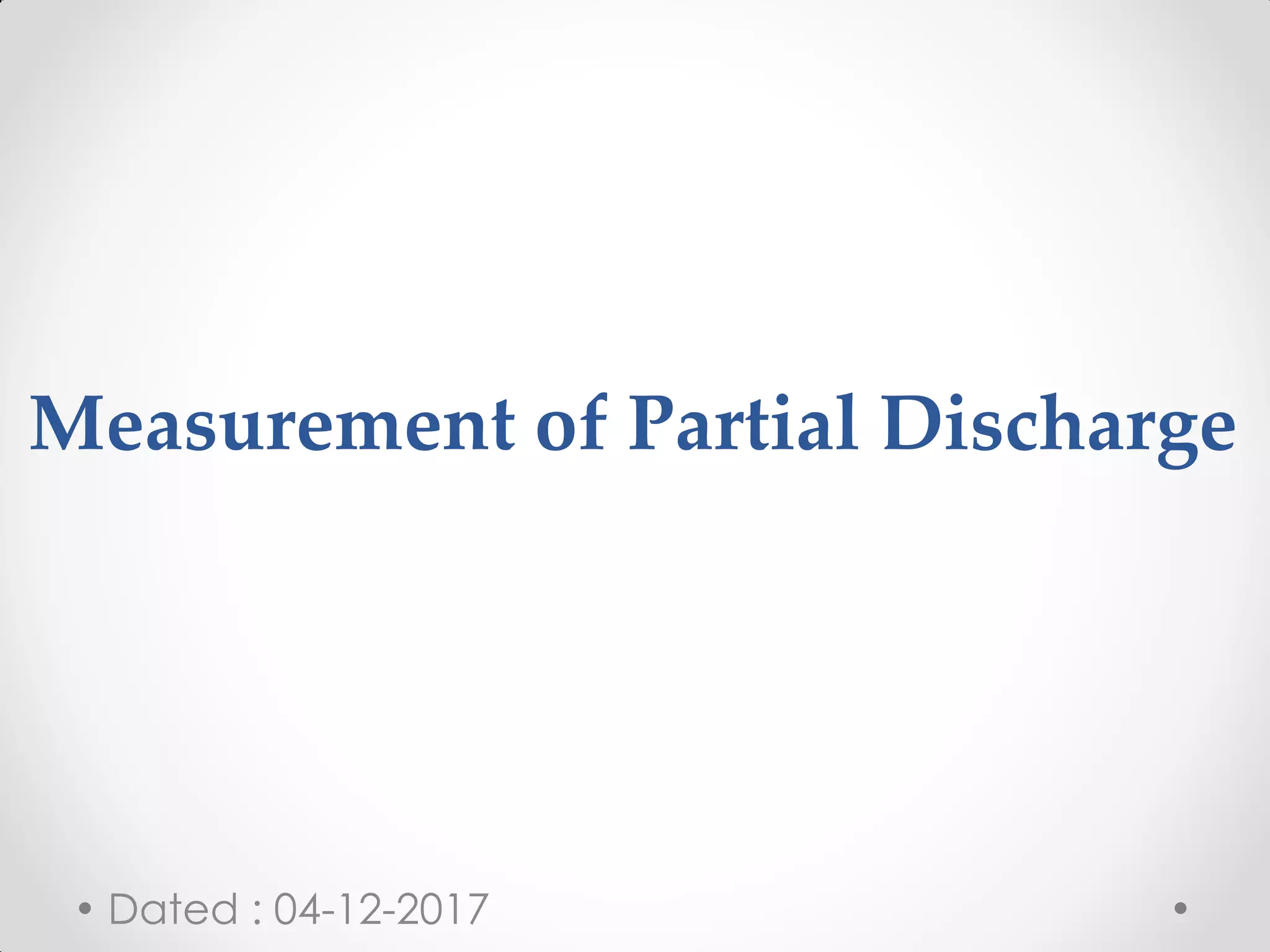 Chapter 09 - Measurement of Partial Discharge | PDF