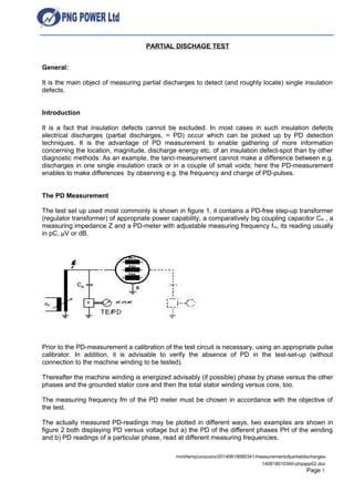 Measurement of partial discharges | DOC