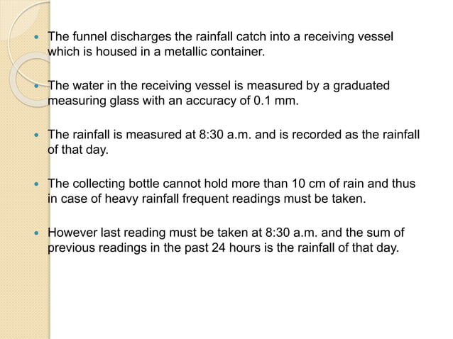 Measurement of precipitation (rainfall ) | PPTX