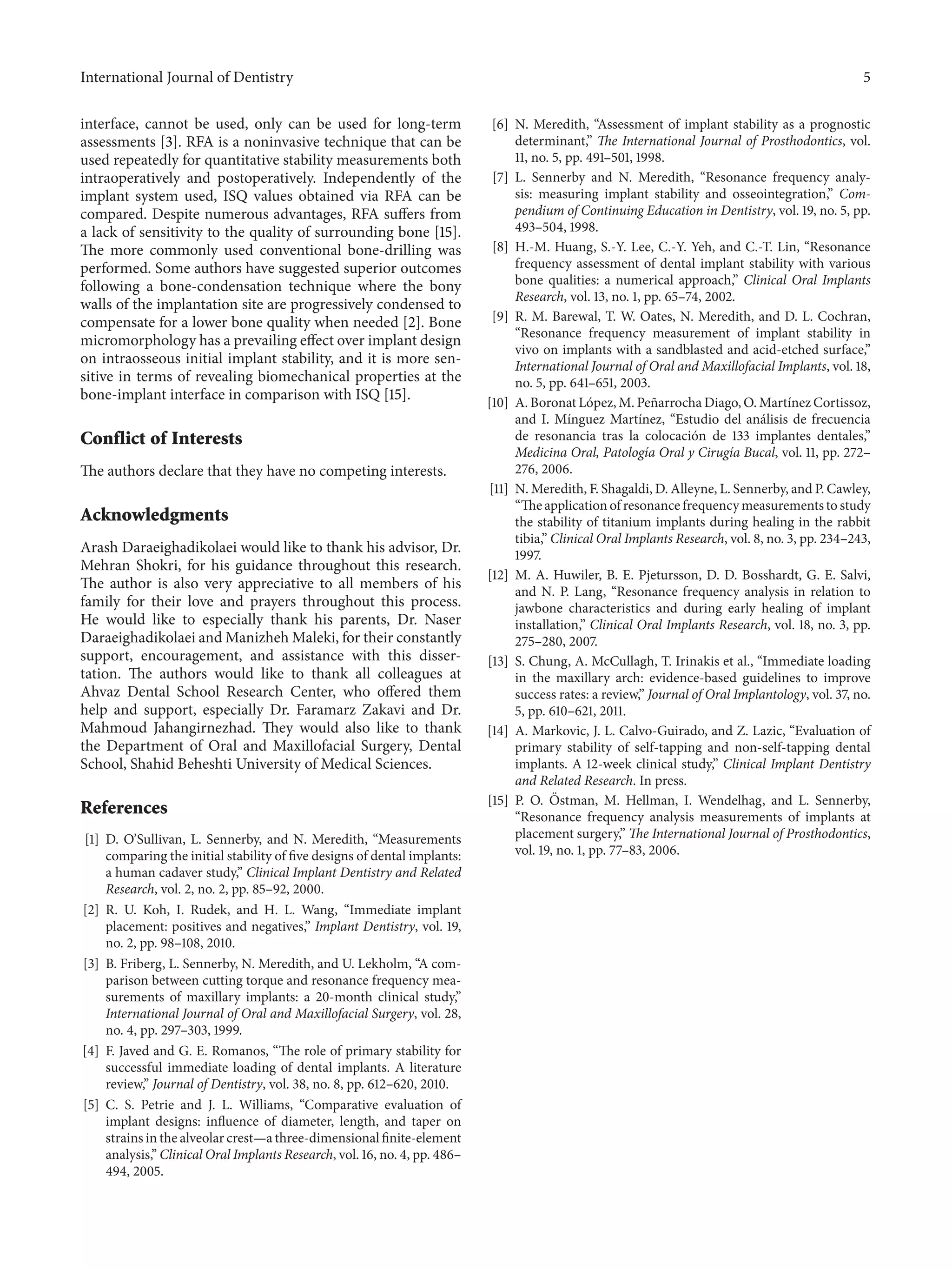 Measurement of primary and secondary stability | PDF