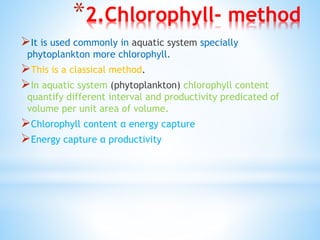 Measurement of primary productivity | PPTX