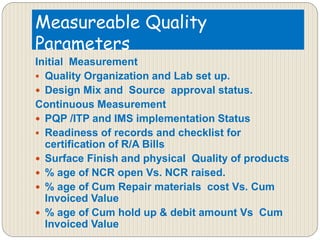 Measurement of project quality performance | PPTX