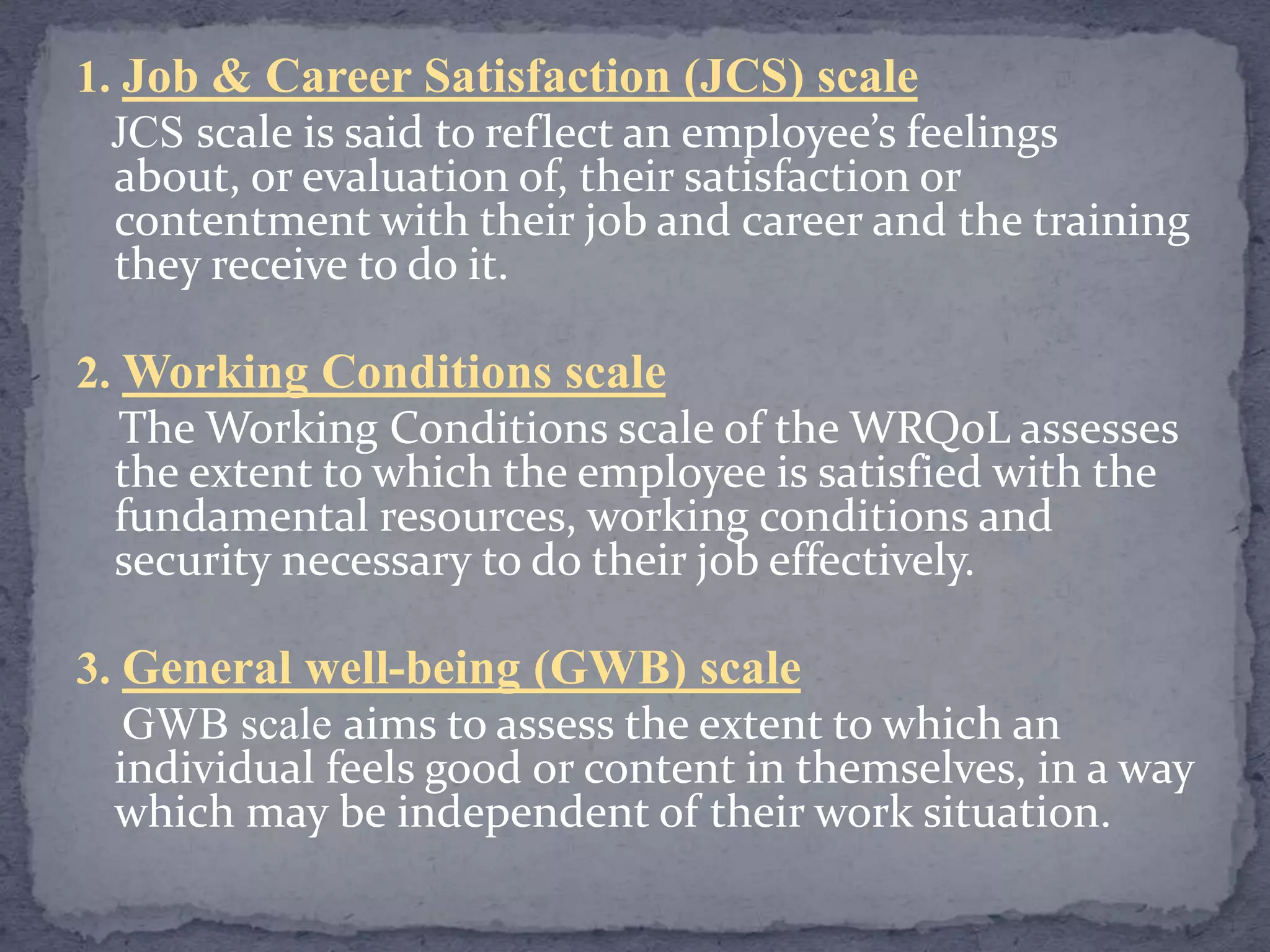 Measurement of qwl | PPTX