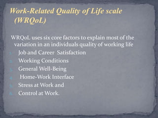Measurement of qwl | PPTX