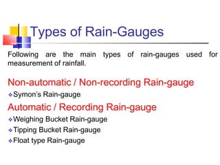 Measurement of rainfall and rain guage.pptx