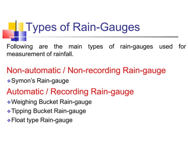 Measurement of rainfall and rain guage.pptx | Weather | Science