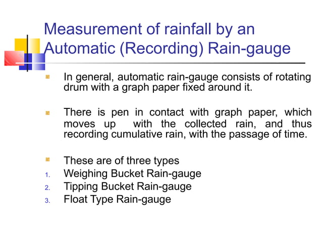 Measurement of rainfall and rain guage.pptx | Weather | Science