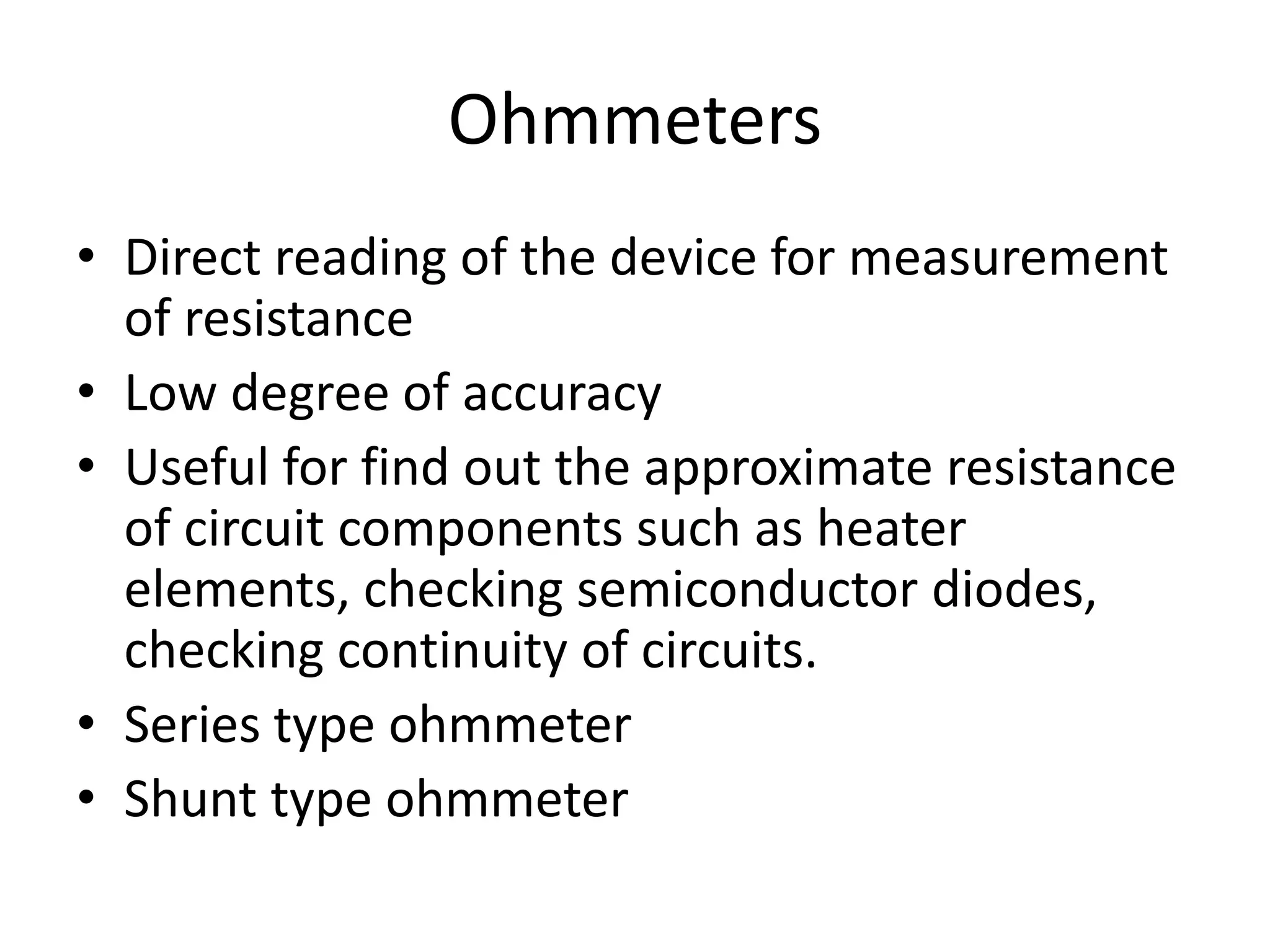 Measurement of resistance | PPTX