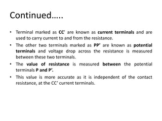 Measurement of resistance | PPTX