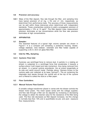 Measurement of Respirable Suspended Pm10 Particles | PDF