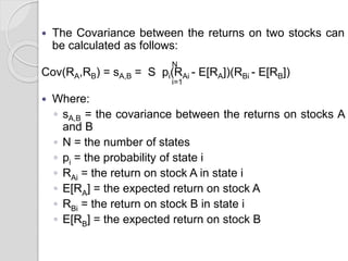 Measurement of Risk and Calculation of Portfolio Risk | PPTX