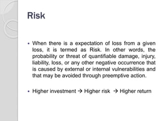 Measurement of Risk and Calculation of Portfolio Risk | PPTX