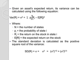 Measurement of Risk and Calculation of Portfolio Risk | PPTX