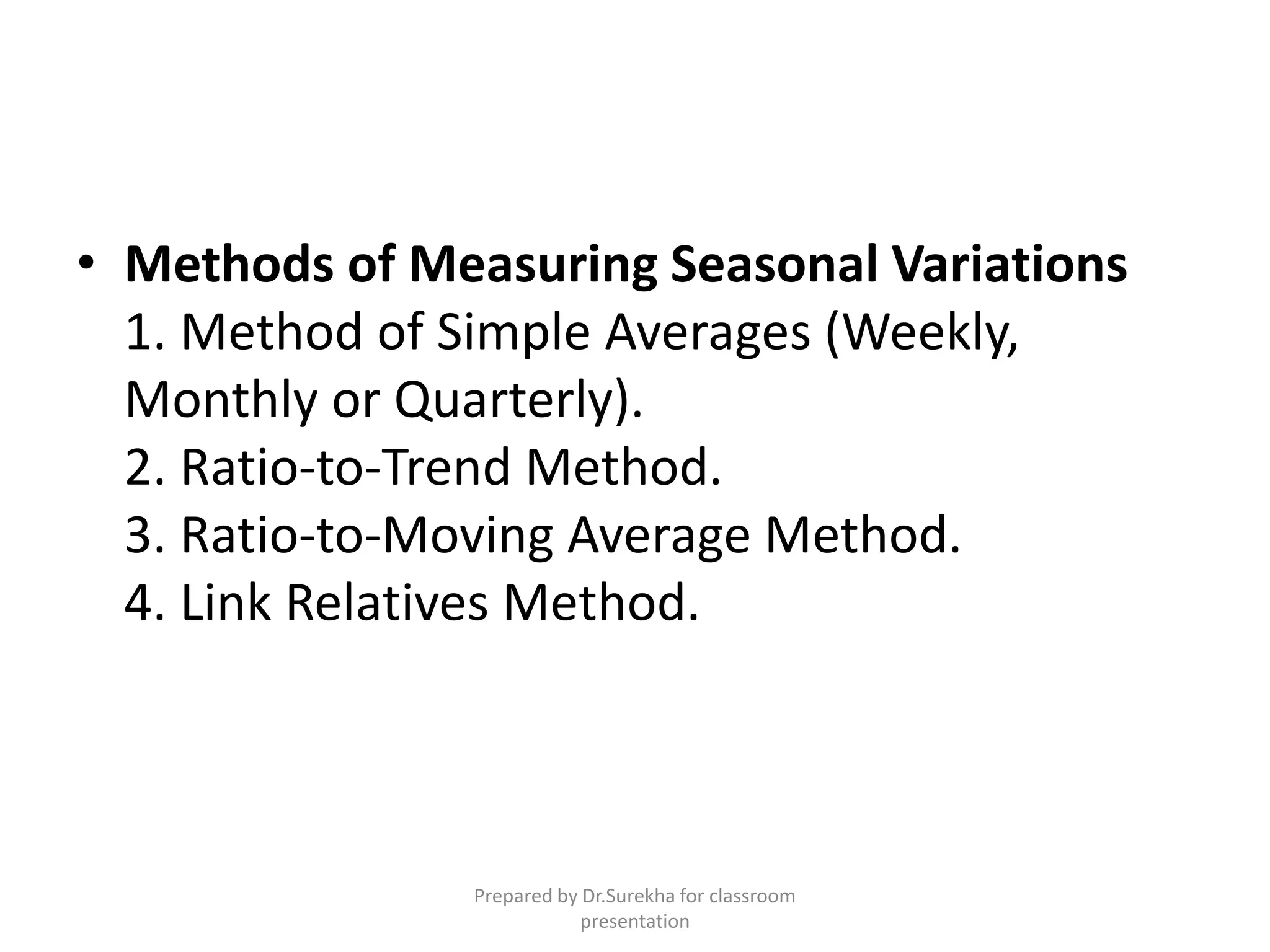 Measurement of seasonal variations | PPTX