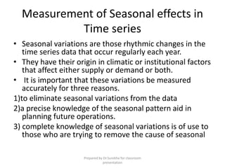 Measurement of seasonal variations | PPTX