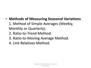 Measurement of seasonal variations | PPTX