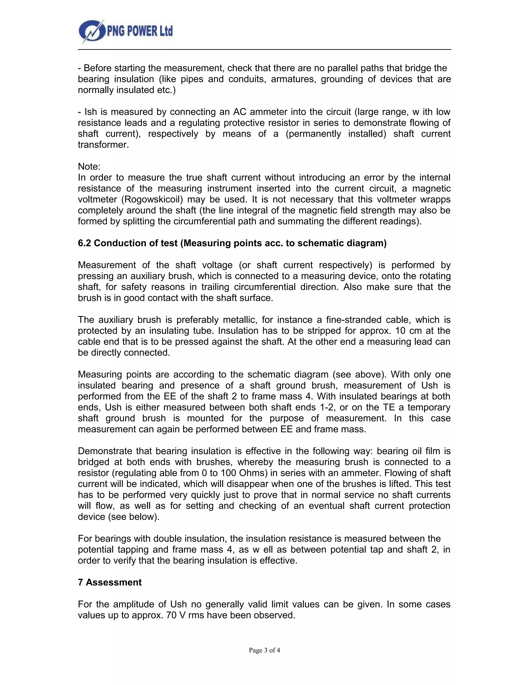Measurement of shaft voltage and shaft current on machines with sleeve ...