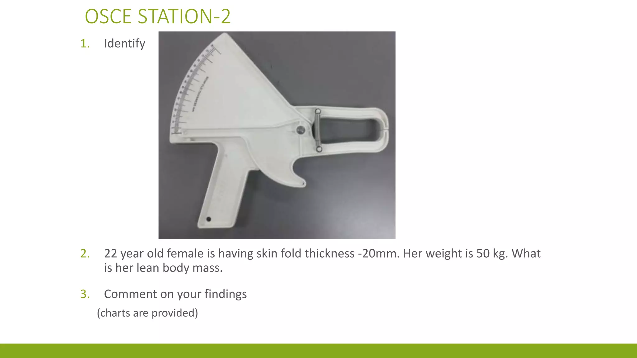 Measurement of skin fold thickness | PPTX