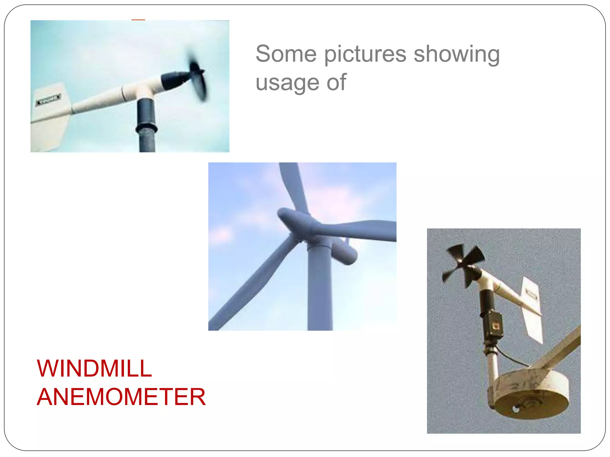 Measurement of speed of wind | PPT