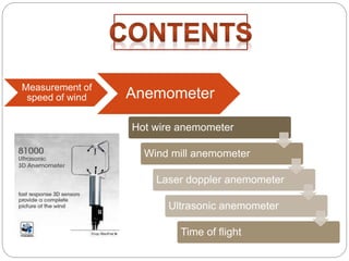 Measurement of speed of wind | PPT