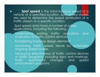 Measurement of spot speed | PDF
