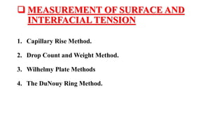Surface and Interfacial tension [Part-3(a)] (Measurement of Surface and ...