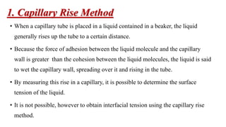 Surface and Interfacial tension [Part-3(a)] (Measurement of Surface and ...