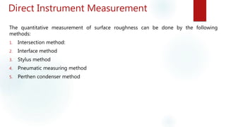 Measurement of surface finish | PPTX