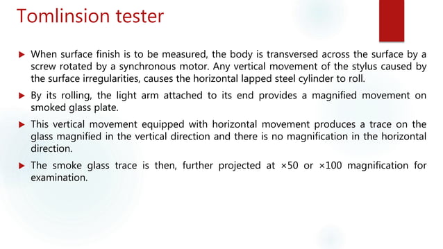 Measurement of surface finish | PPTX | Skin Care | Beauty