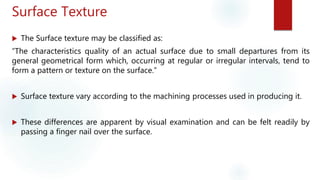 Measurement of surface finish | PPTX