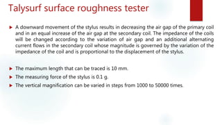 Measurement of surface finish | PPTX