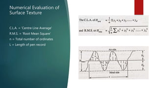Measurement of surface finish | PPTX